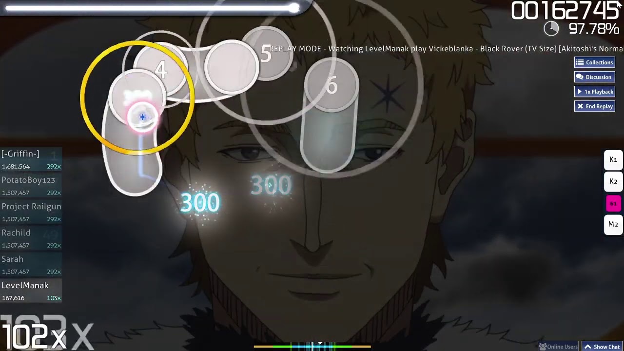 Osu! Black Rover - Vickeblanke (Normal First try) Just trying out a new ...