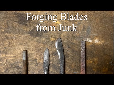 Forging blades with spare parts - YouTube