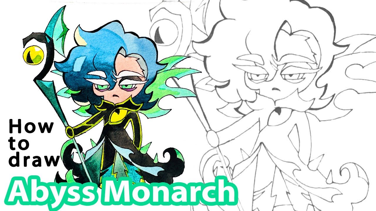 How to draw Abyss Monarch from Cookie Run Ovenbreak - YouTube
