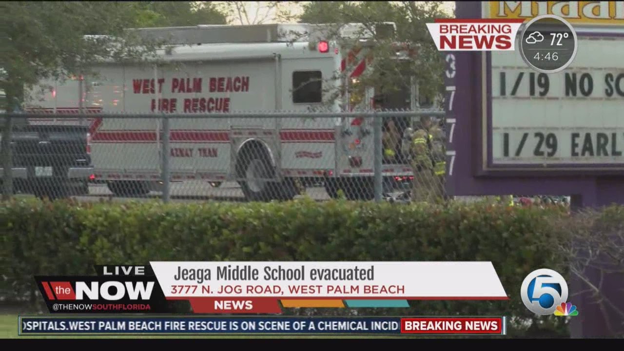 Jeaga Middle School evacuated - YouTube
