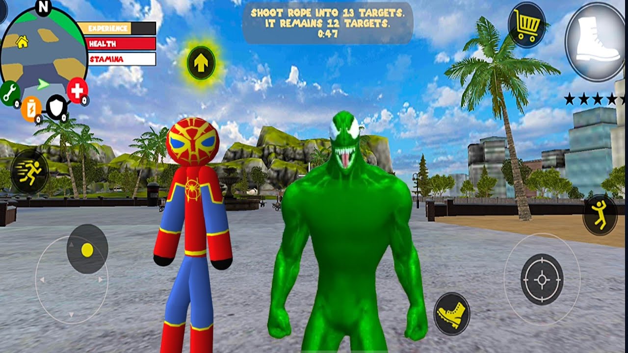 Spiderman Stickman Rope Hero #1- Android Gameplay - YouTube