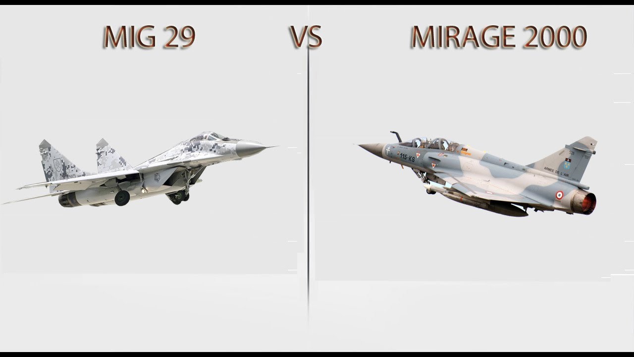 MIG 29 VS MIRAGE 2000 - YouTube