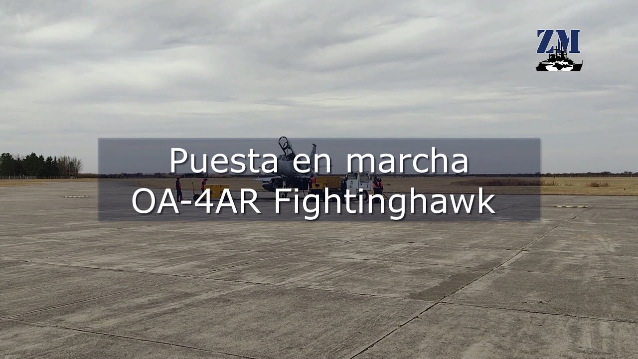 Puesta en marcha OA-4AR Fightinghawk - YouTube