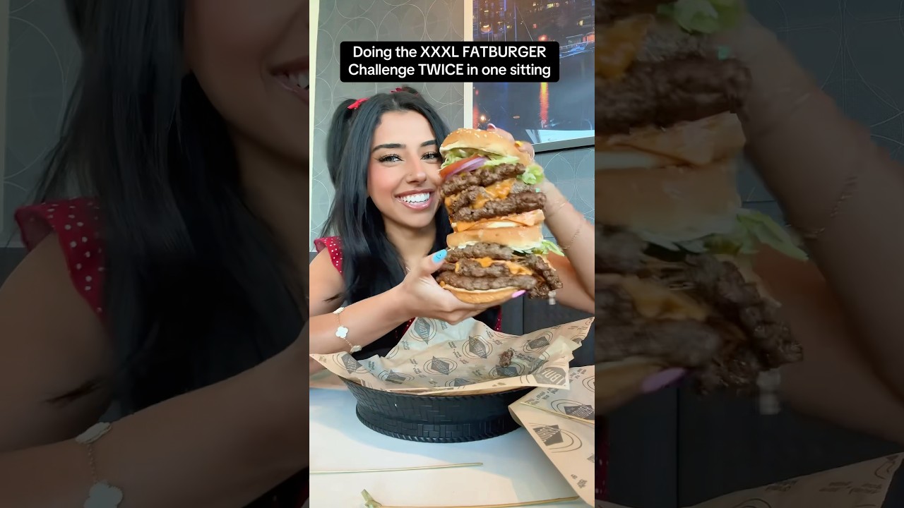 XXXL King Fatburger Challenge twice in one sitting #food #eating # ...