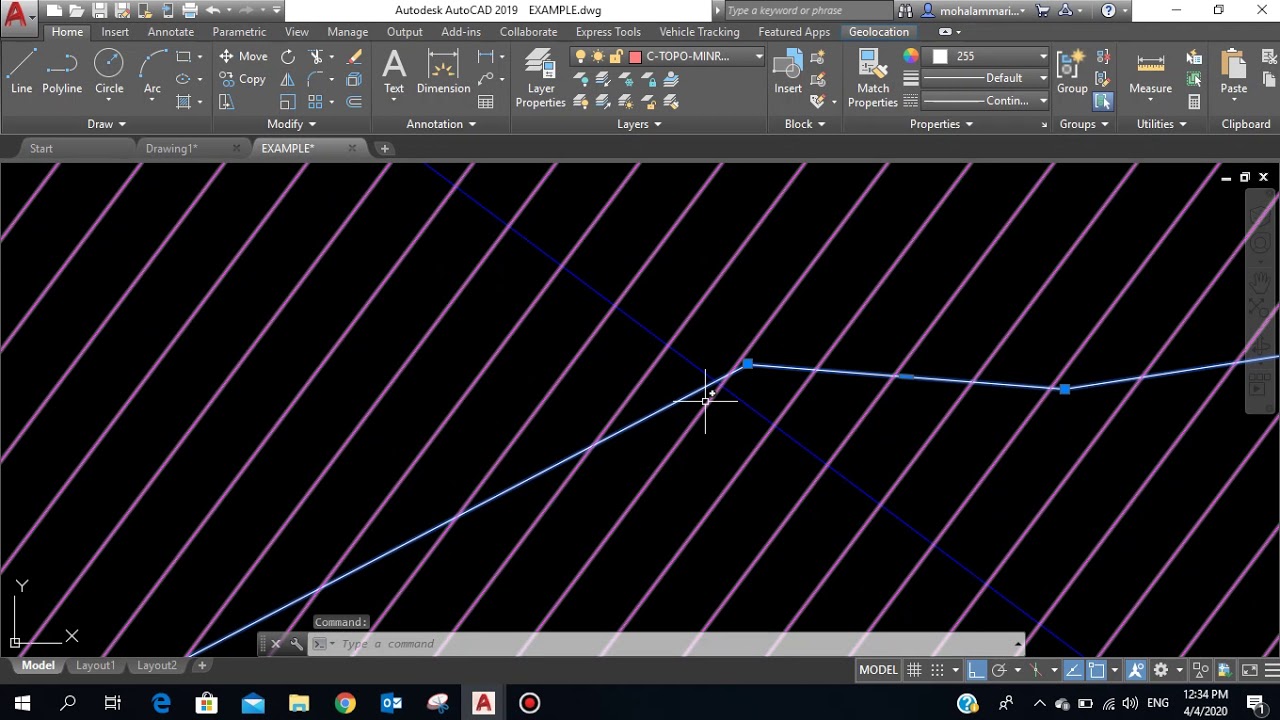 Autocad - Manual profile 1 - YouTube