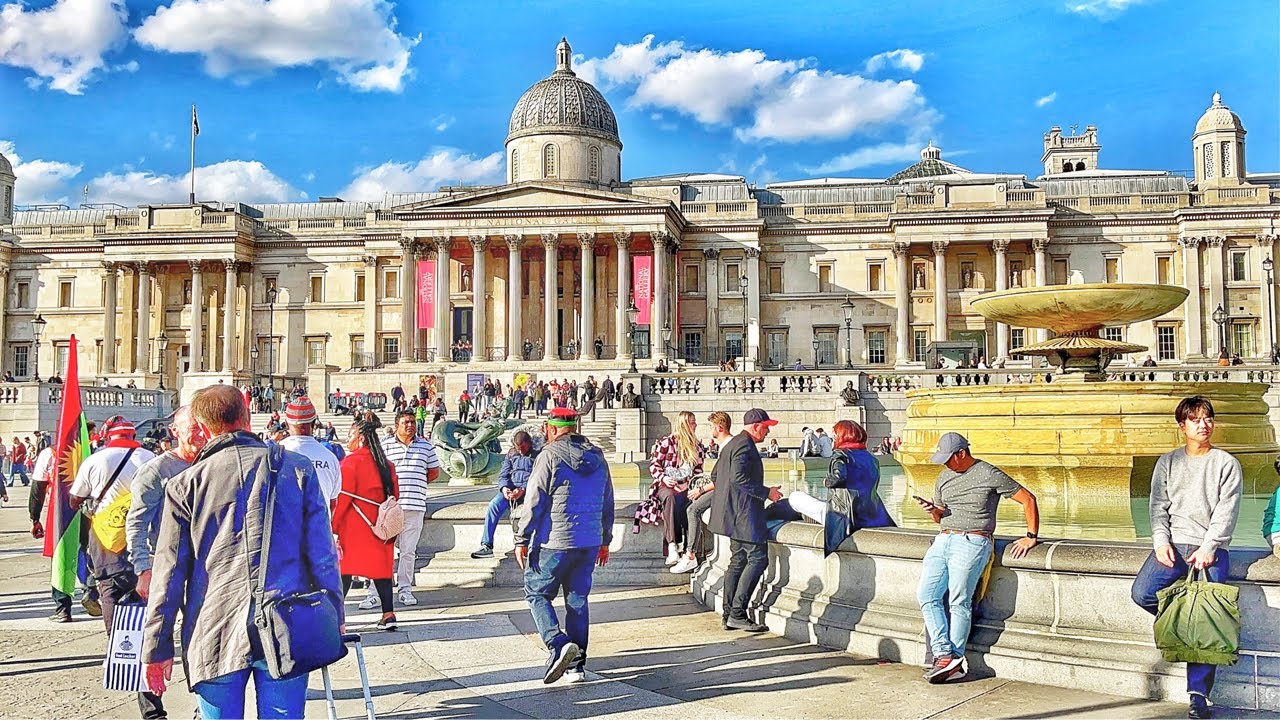 England🏴󠁧󠁢󠁥󠁮󠁧󠁿 London Walk, Embankment Garden to Trafalgar Square, 4k ...