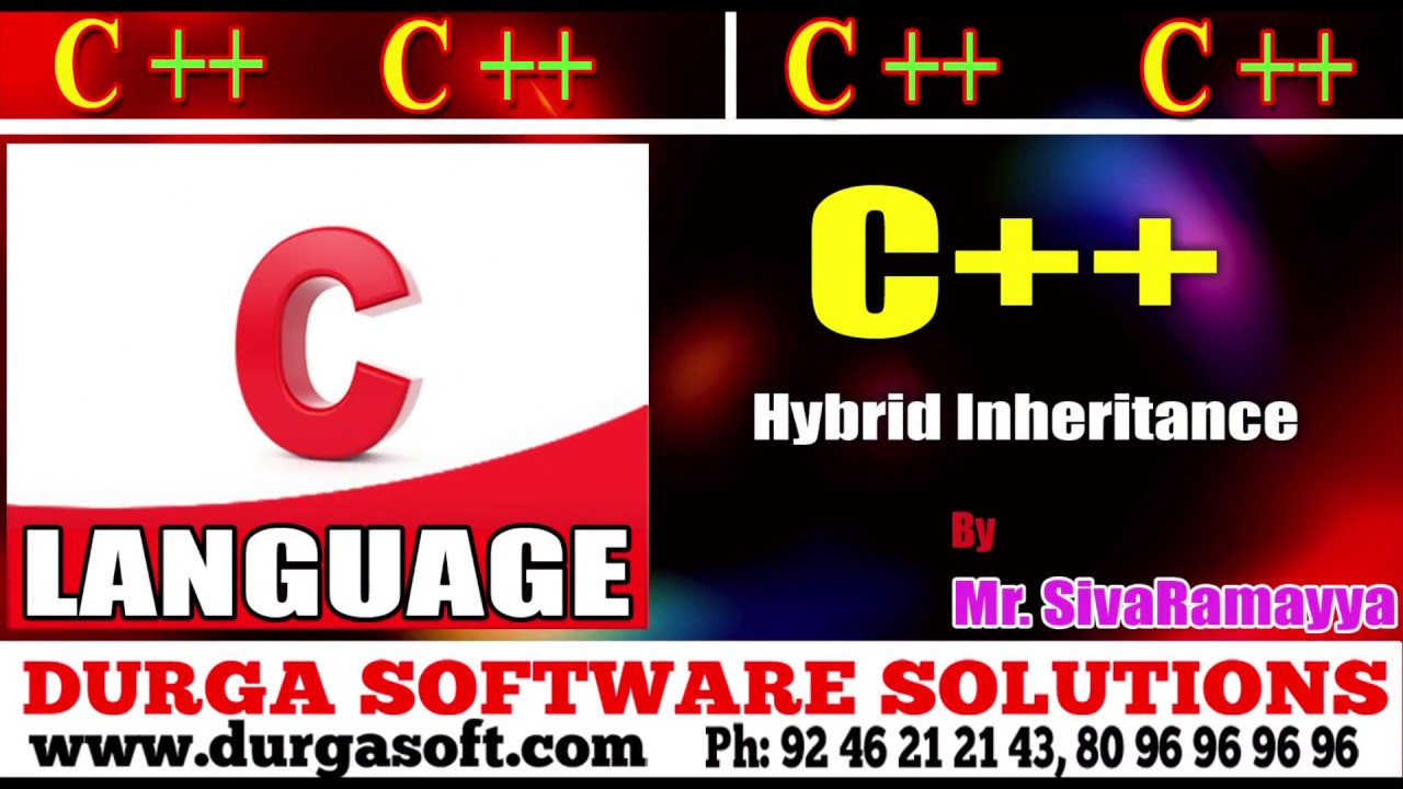C Tutorial Onlinetraininghybrid Inheritance By Sivaramayya Youtube 2290