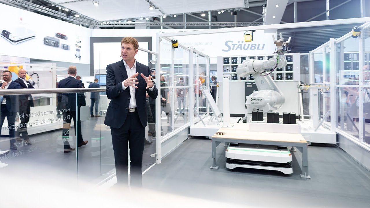 Welcome at automatica 2023 - Our brief Stäubli booth tour! - YouTube