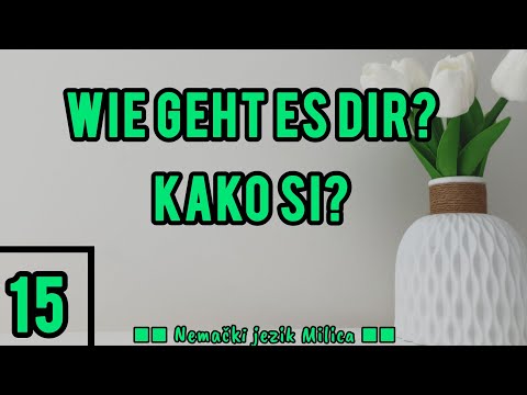 Lekcija 15 KAKO SI? WIE GEHT ES DIR?