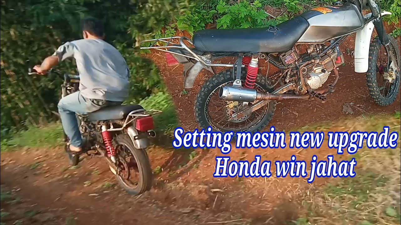 honda win trail mesin jupiter setingan jengat - YouTube