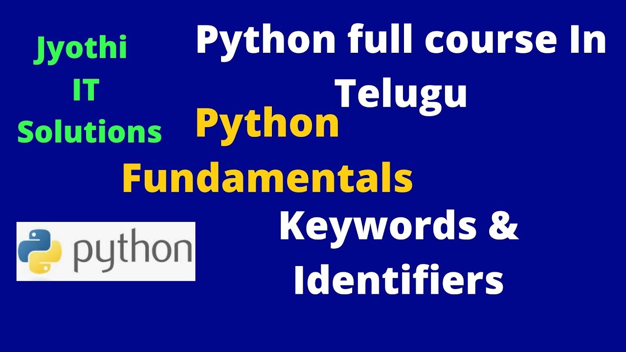 12.Python fundamentals | Literals/values |String literals | python tokens| Jyothi IT solutions ...