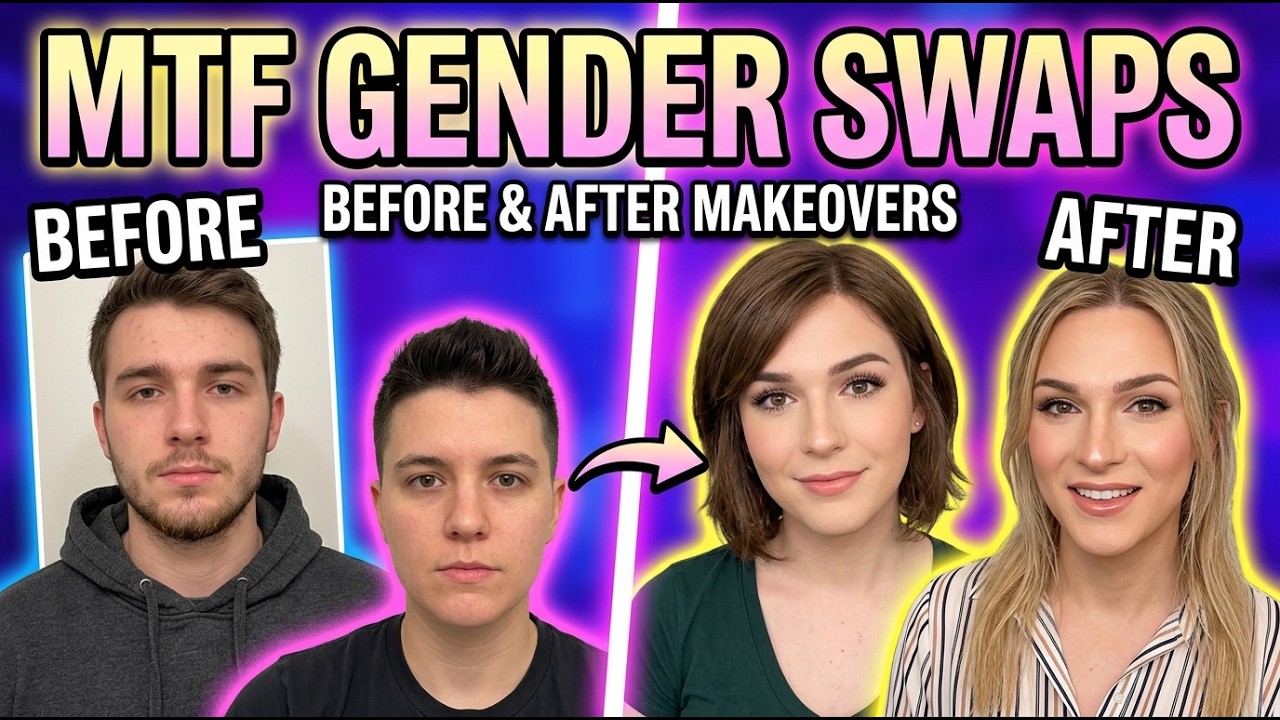 MTF GENDER SWAPS Male to Female Transformation #mtf #trans #femboy # ...