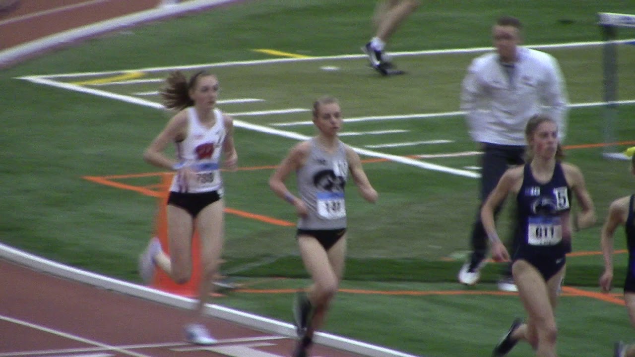 2018 Indoor Big Ten Championships 5000m Andrea Shine - YouTube