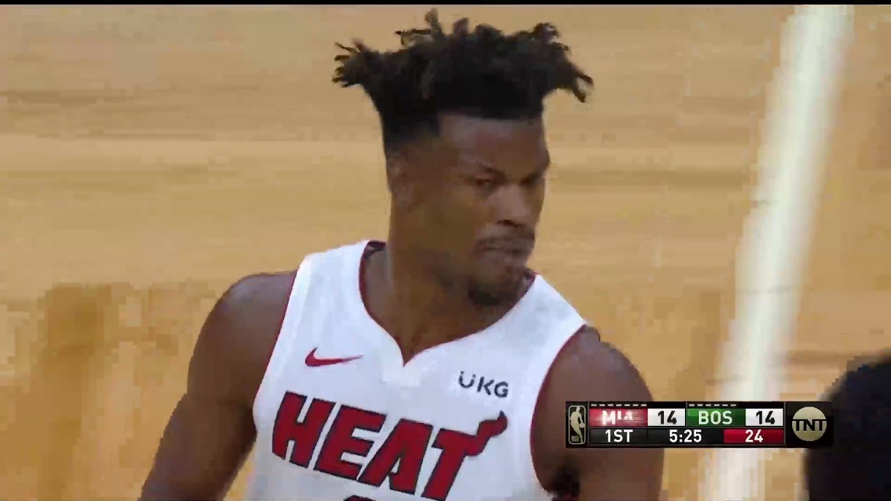 Jimmy Butler does Kobe Fadeaway on Kemba | Celtics vs Heat - YouTube