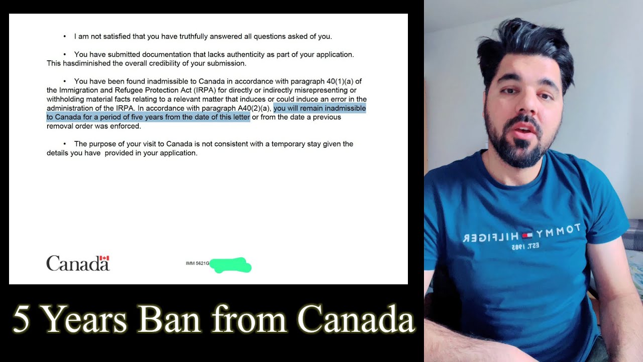5 Years Ban From Canada due to Fake Bank Statement - YouTube