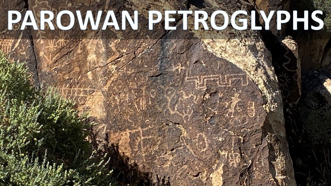 Ancient Indian Petroglyphs, Parowan Gap, Southern Utah; Paute Indian ...