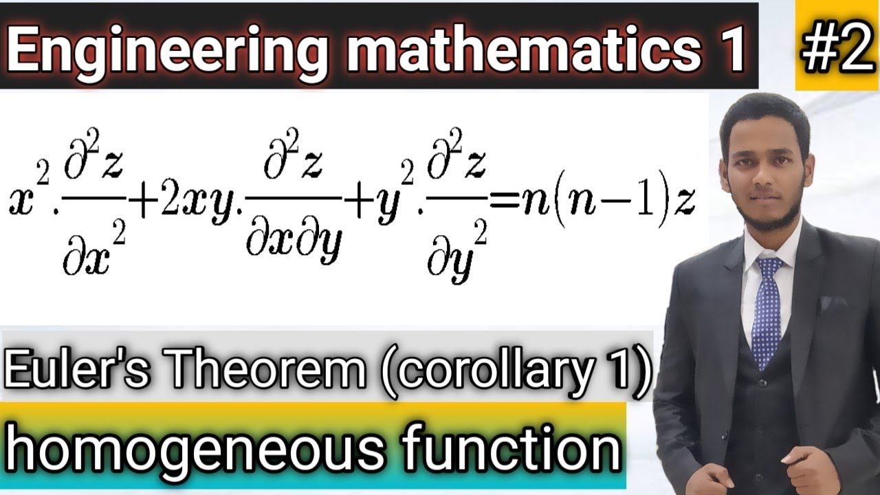 3.1 Euler's theorem ( corollary 1) for homogeneous function (part 2) in hindi applied ...