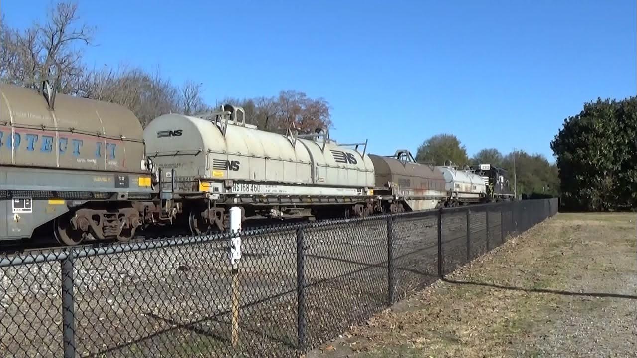 NS P86 Local by Magnolia Track one 11-26-21 SD40-2 Eng 3312 leads 4 coil cars to Union - YouTube