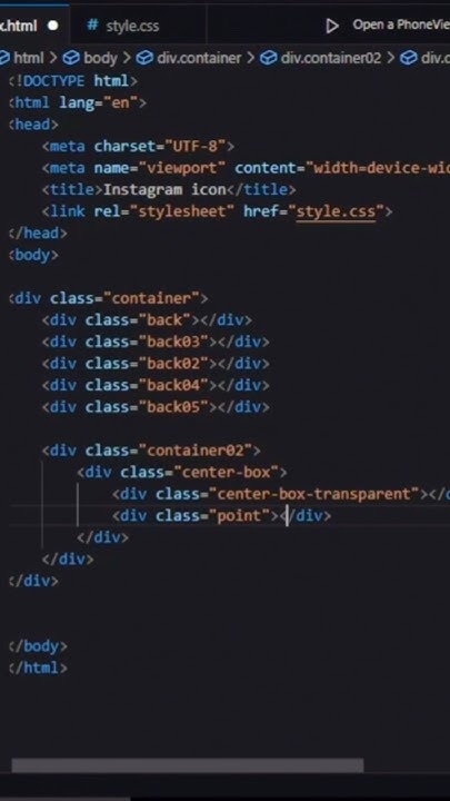 Instagram icon create [HTML & CSS] programming - YouTube
