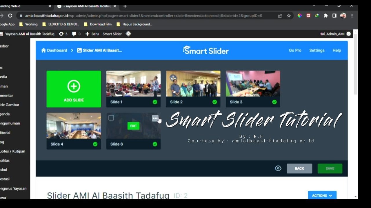 Cara menggunakan plugin smart slider pada wordpress - YouTube