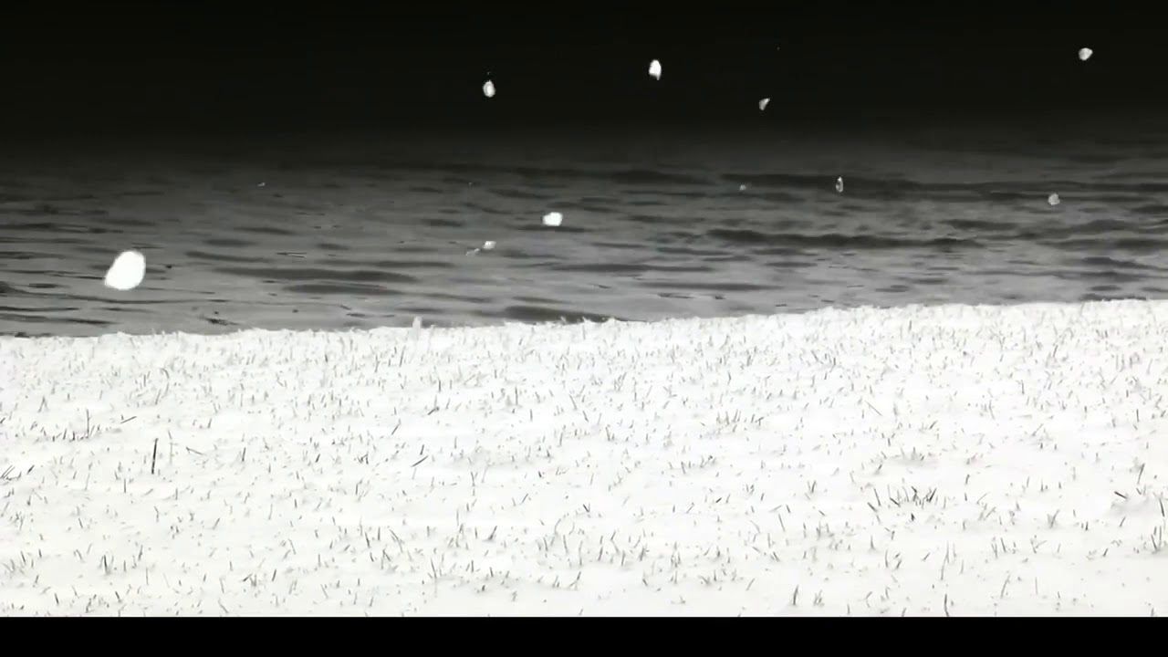 Beautiful Snowfall on Lake waters - YouTube