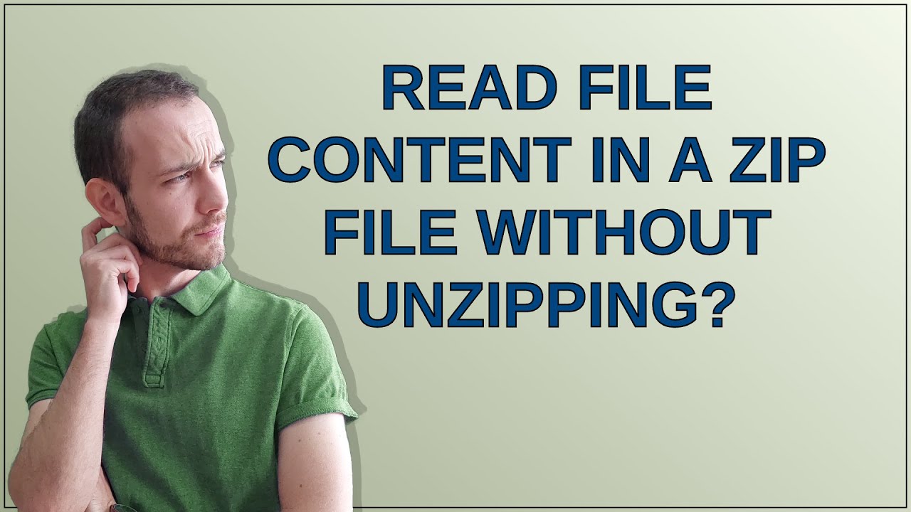 Read File Content In A Zip File Without Unzipping YouTube Read File Content In A Zip File Without Unzipping YouTube