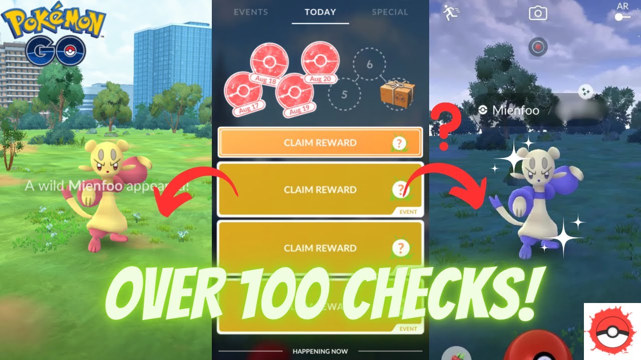 OVER 100 Tasks Done! Did We Get SHINY MIENFOO ? | Pokemon Go World ...