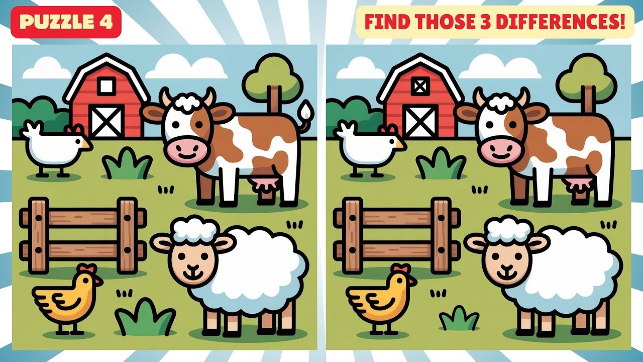🔍 Find the Difference Game #5 Easy to Medium – Spot the Differences to ...