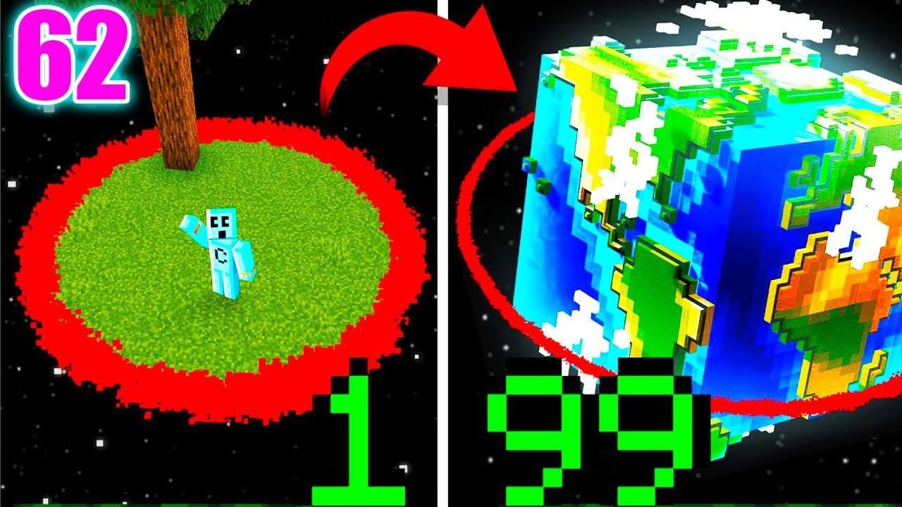 Minecraft but My XP = World Size - YouTube