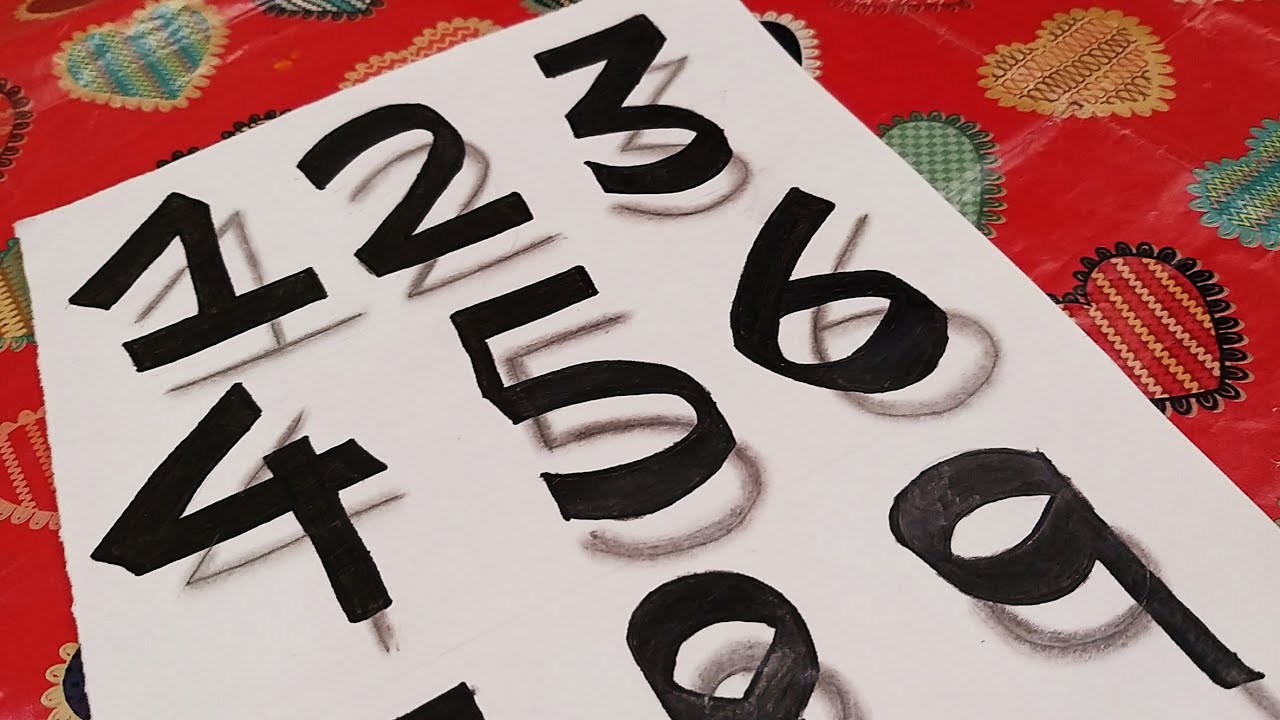 How To Write 3d Numbers With Shadow 3d Drawings Drawings With How To Write 3d Numbers With Shadow 3d Drawings Drawings With