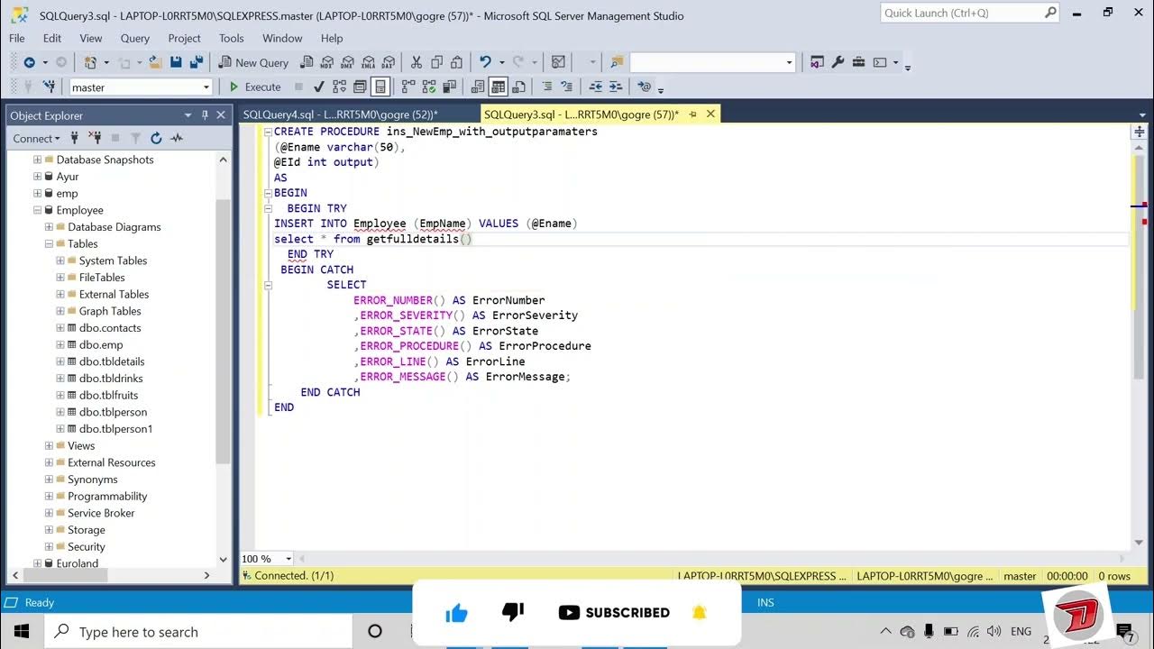 SQL Tutorial 29 | Stored Procedure vs Function | Tamil - YouTube