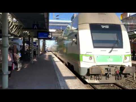 High speed train Finland on ride Helsinki to Tampere - YouTube