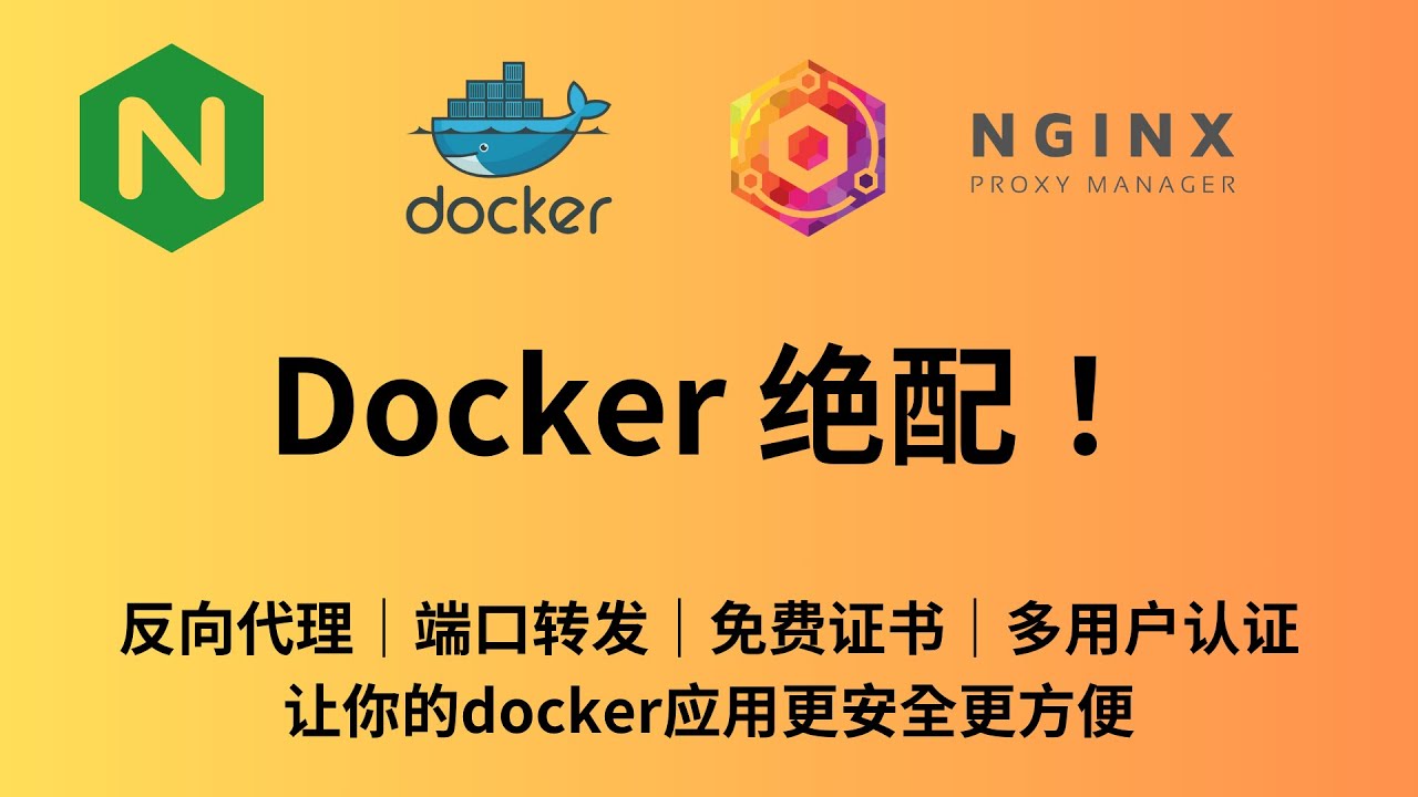 Docker绝配!管理域名反代端口转发 Nginx Proxy Manager反向代理服务器无80端口家庭宽带直接申请证书 |反代服务器|npm服务器| Youtube