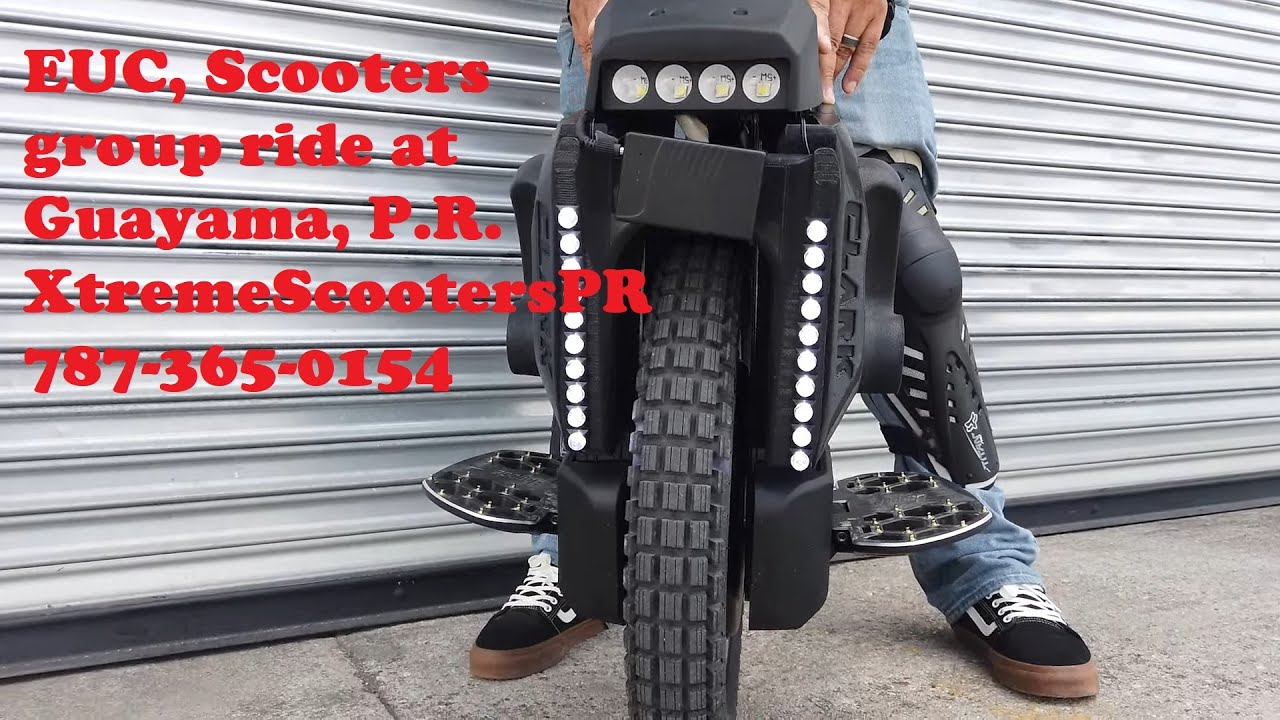 EUC, Scooters group ride Guayama, PR XtremeScootersPR - YouTube