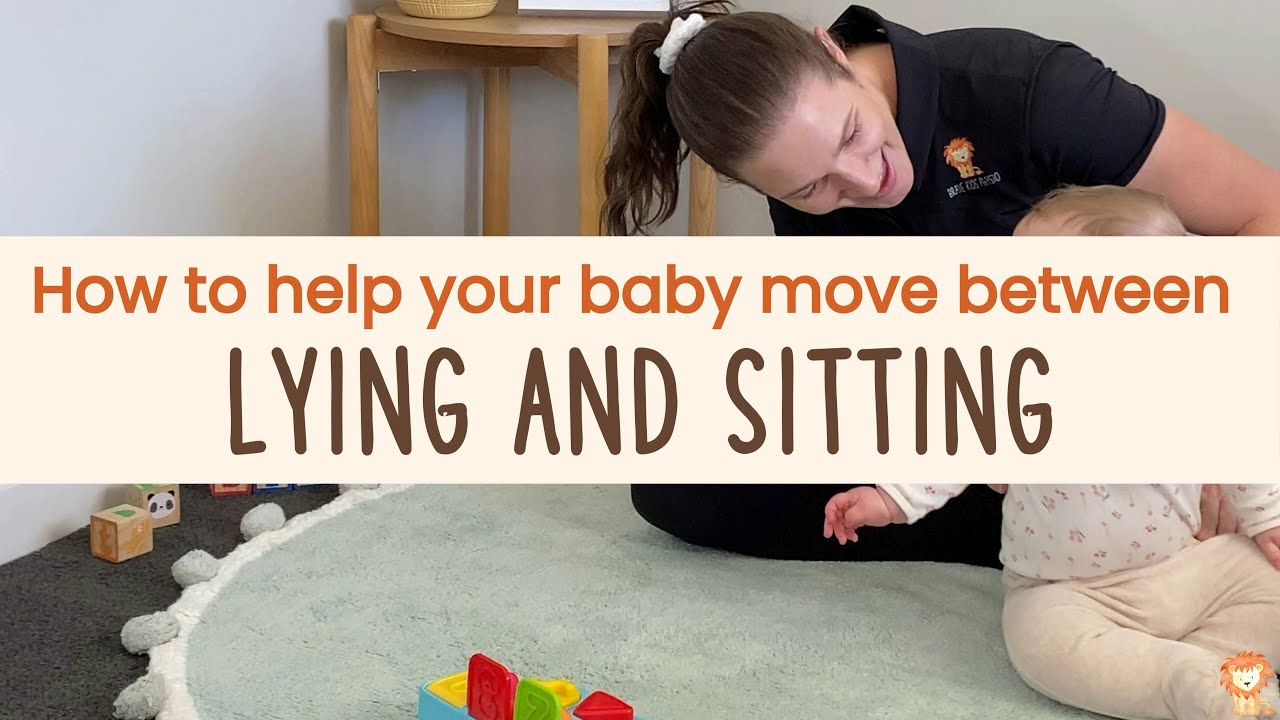 How to help your baby learn to move between lying and sitting - YouTube