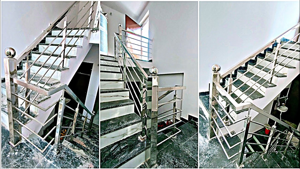 sqoure pipe staircase railing | sqoure pipe railing design| steel ...