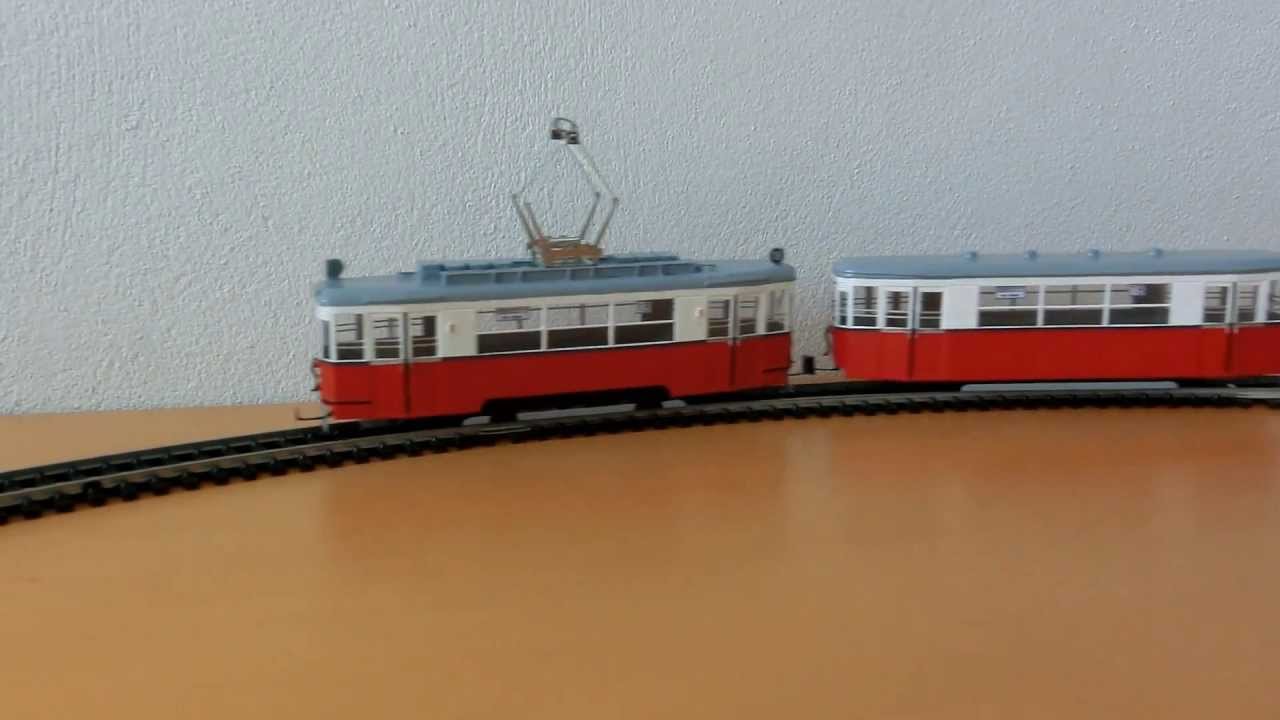 Tram / Strassenbahn Wien Type B + b1 +b1 spur H0 1:87 - YouTube