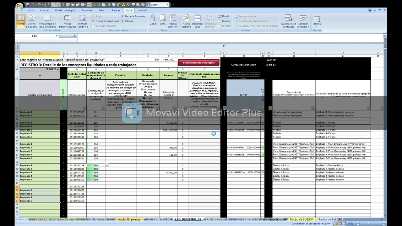 LSD Libro sueldo Digital. F931 . Excel genera TXT para afip - YouTube