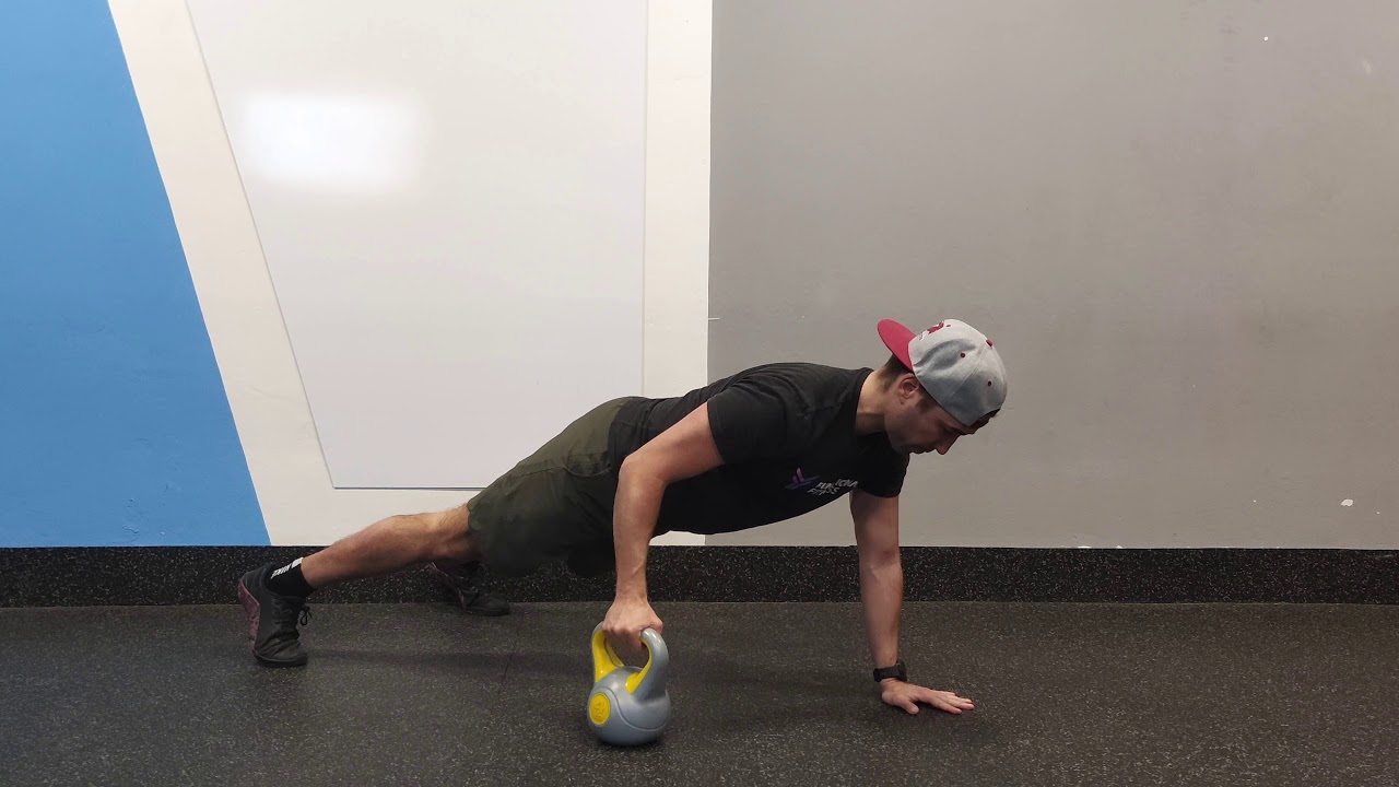 Tall Plank KB Pull - YouTube