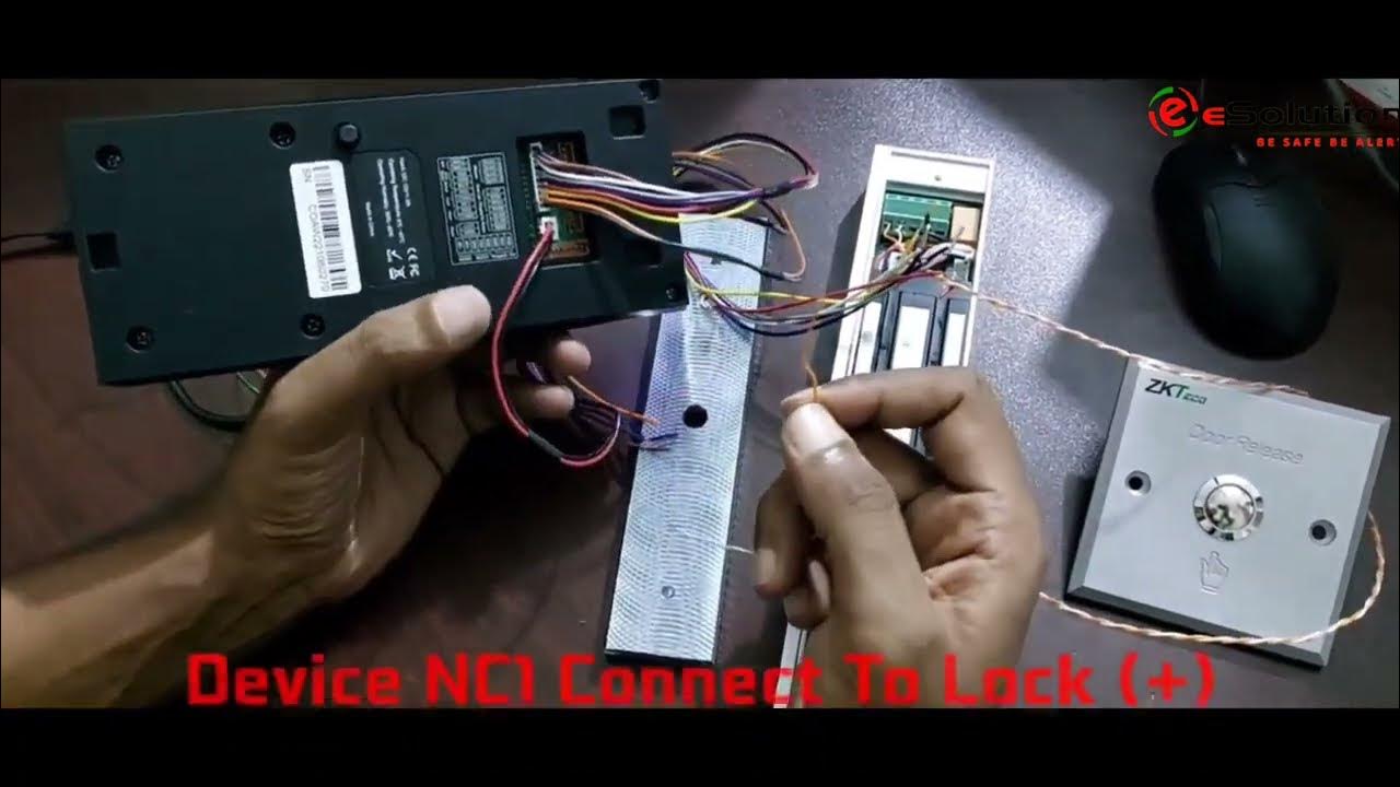 How to install ZKTeco Access Control Device with EM lock, Exit/Push Button, and Exit reader ...