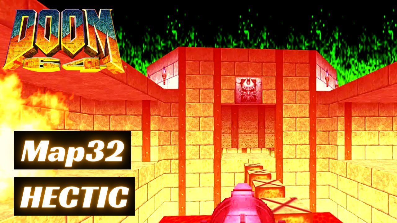 Doom 64 (100%) Walkthrough (Map32: Hectic) - YouTube