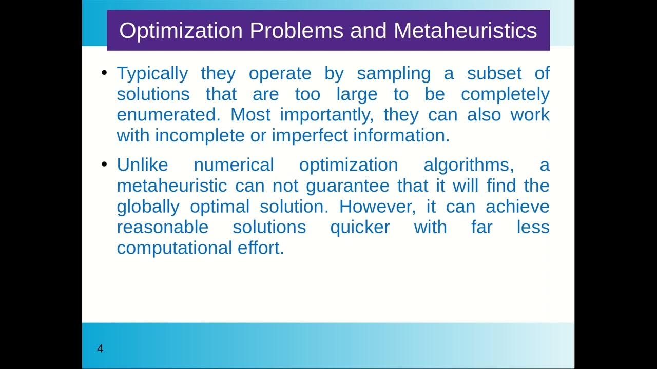 2- خوارزميات ذكاء السرب - Optimization Problems and Meta-heuristics - YouTube