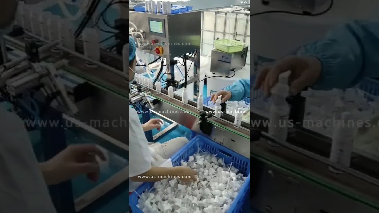 Automatic 6 nozzle peristaltic pump filling spray pump cap manual ...