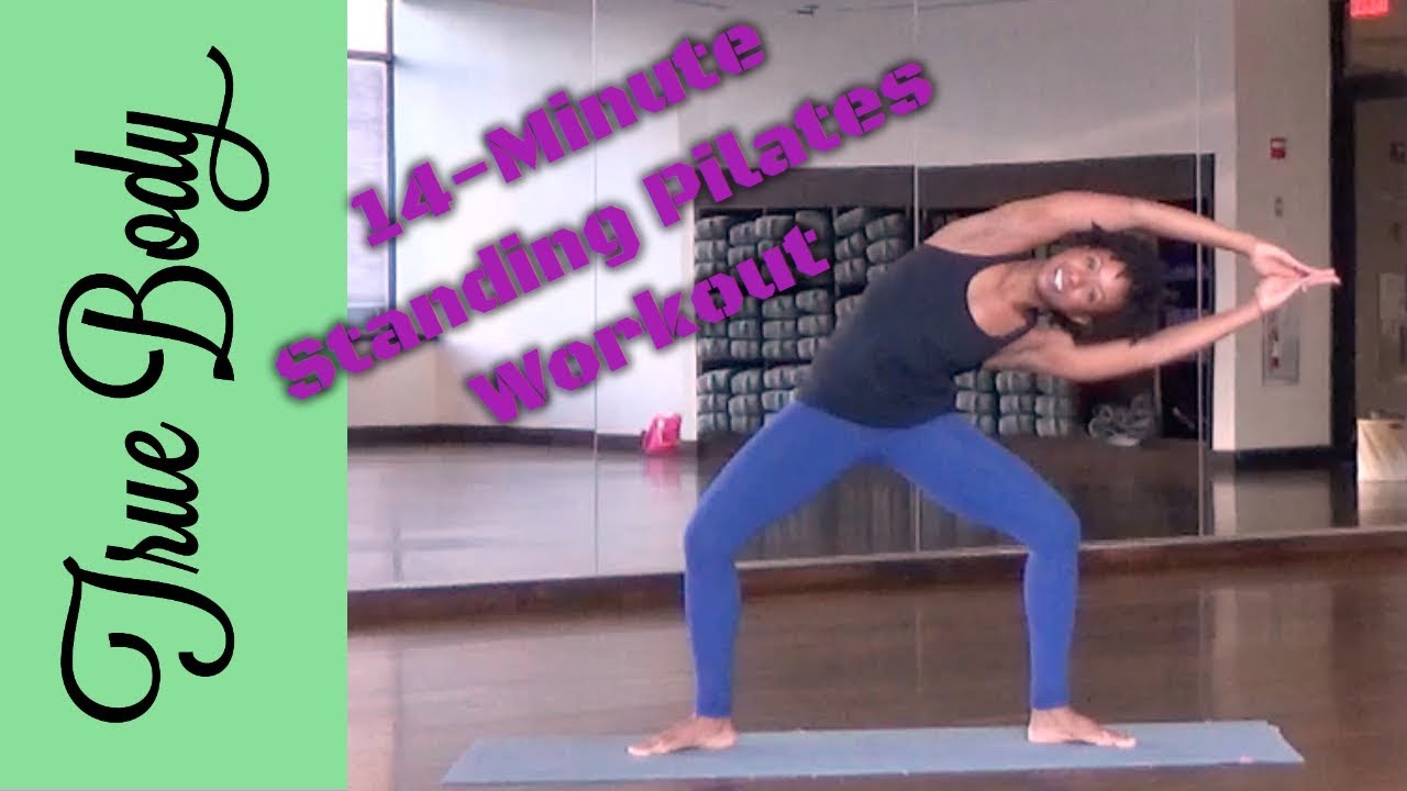 14-Minute Standing Pilates Workout - YouTube