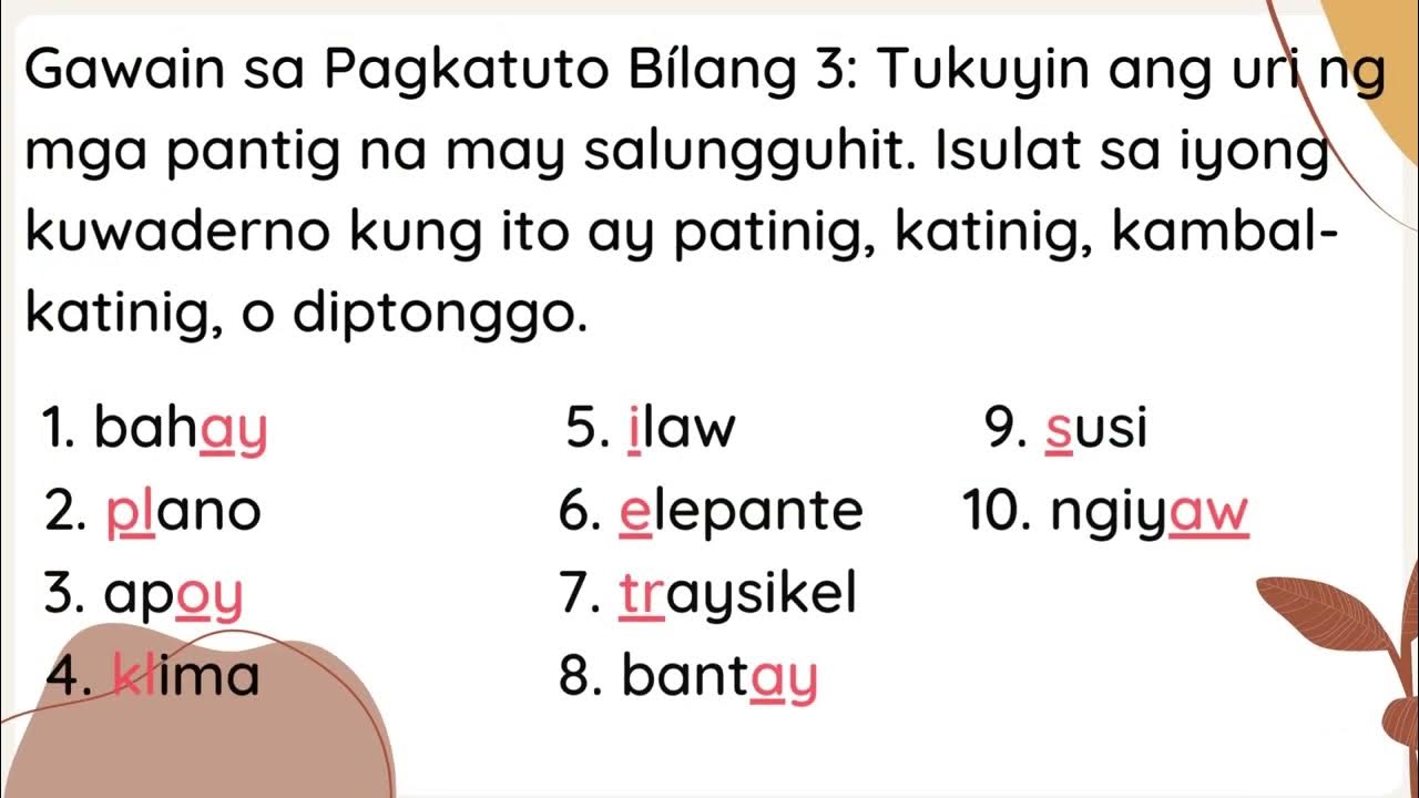 FILIPINO 2 QUARTER 2 WEEK 1-2 - YouTube