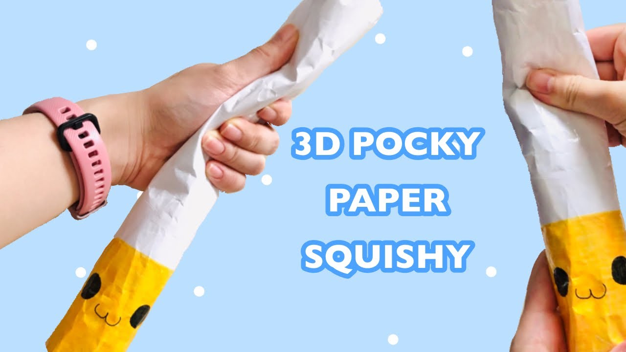 DIY 3D GIANT POCKY PAPER SQUISHY | Paper Squishy Tutorial - YouTube