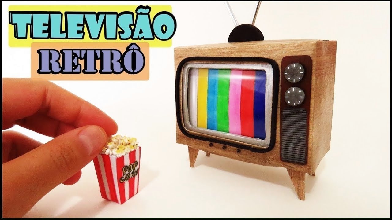 DIY Como Fazer TELEVISÃO RETRO para casa da BARBIE | miniaturas e ...