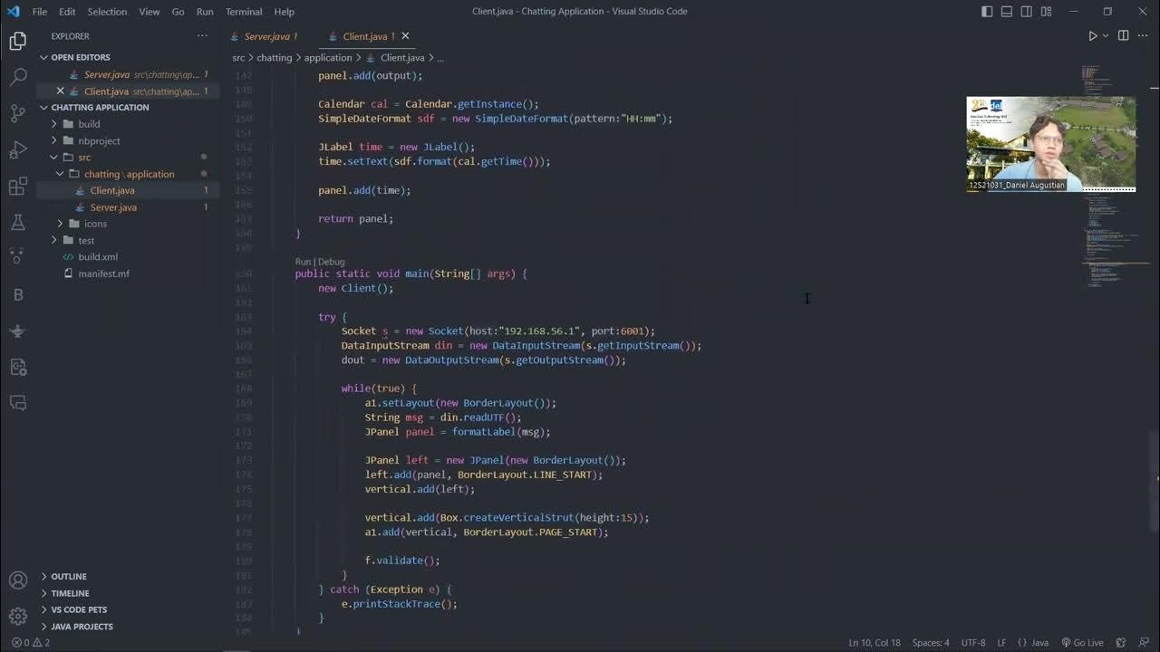 Implementasi Aplikasi Chatting Client-Server menggunakan Java - YouTube