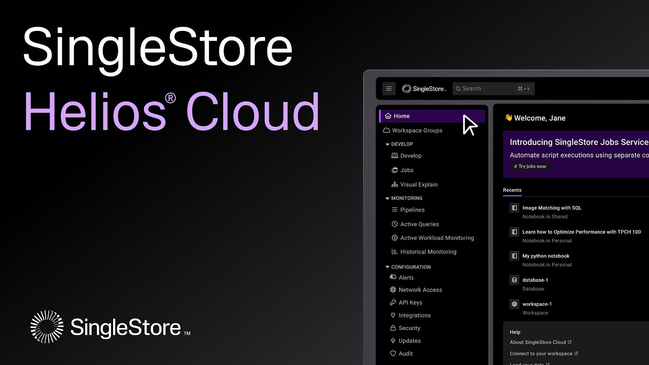 SingleStore Helios® Cloud - YouTube