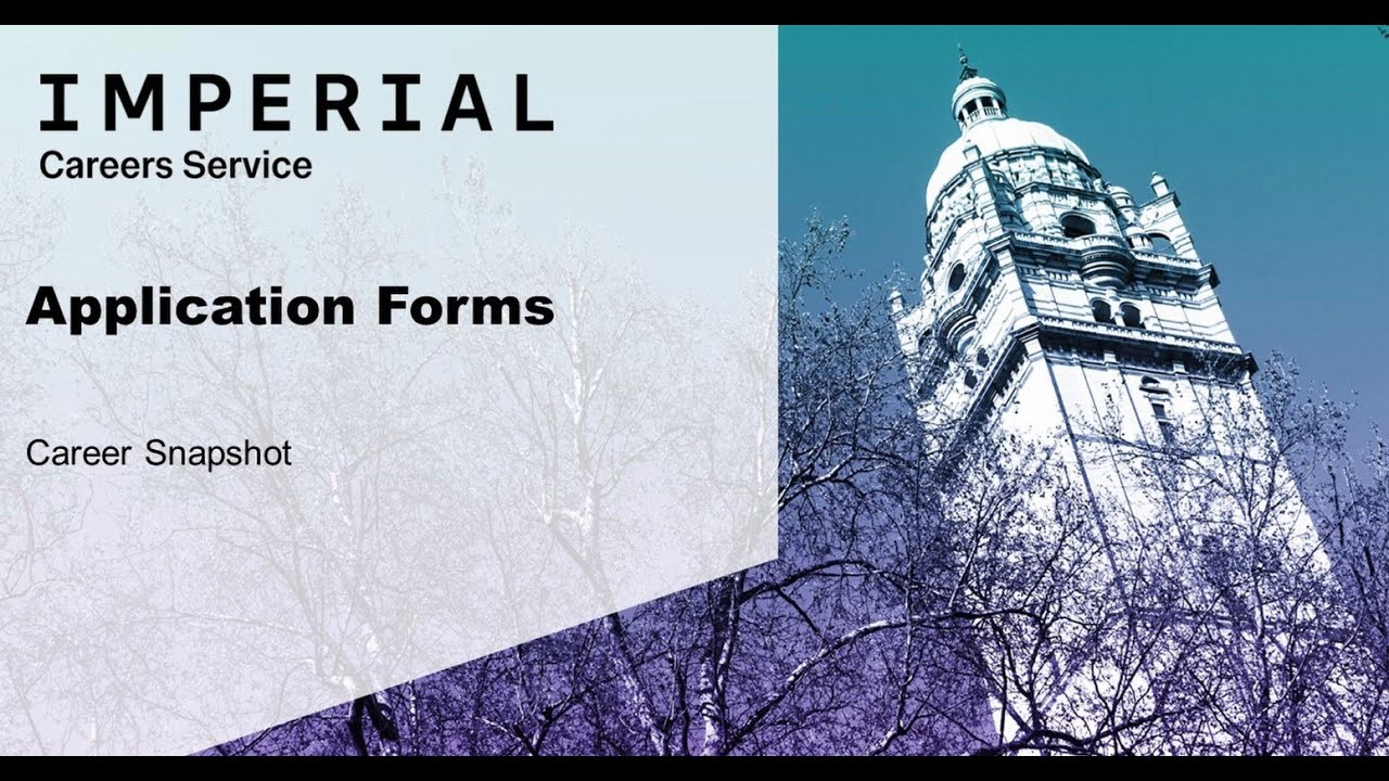 Career Snapshot - Application Forms - YouTube